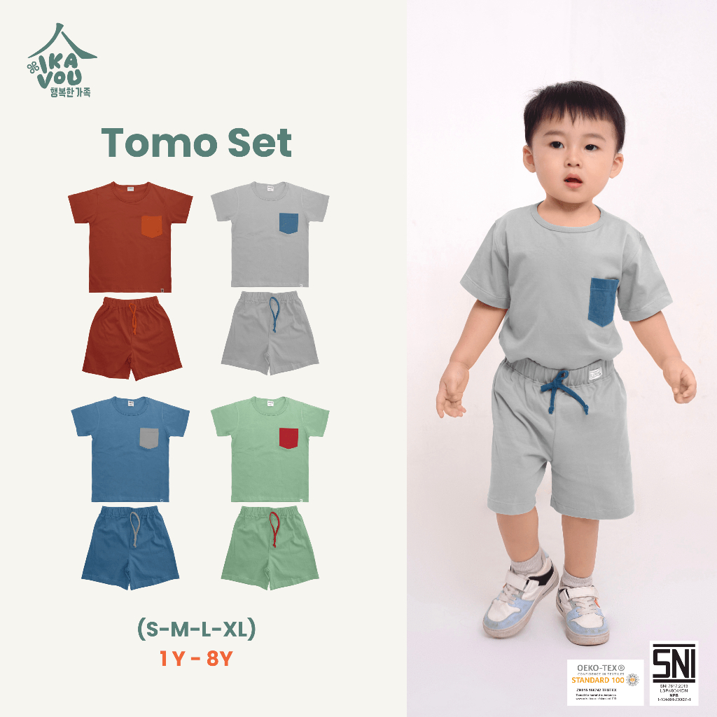 Jual IKAVOU - Tomo Pocket Set - Setelan Pendek Anak (Unisex) | Shopee Indonesia