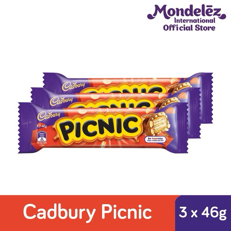 Jual Cadbury Picnic Chocolate Bar (46g) IMPORTED | Shopee Indonesia