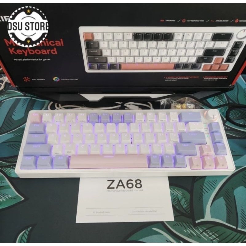 Jual ZIFRIEND ZA68 Mechanical Gaming Keyboard 68 Keys 5pin Hotswap RGB ...