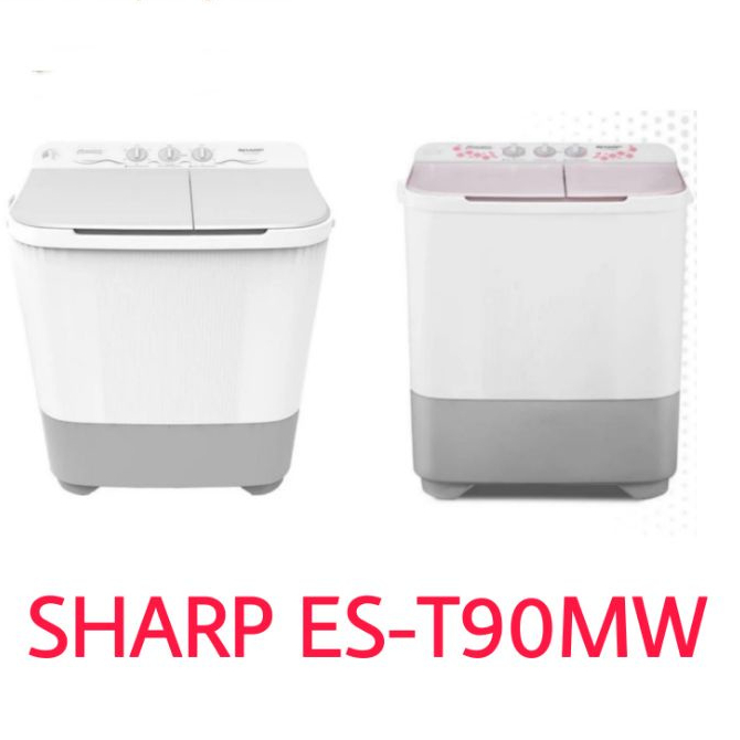 Jual Mesin Cuci 2 Tabung SHARP Est 90 MW Low watt Cuci dan Kering ...