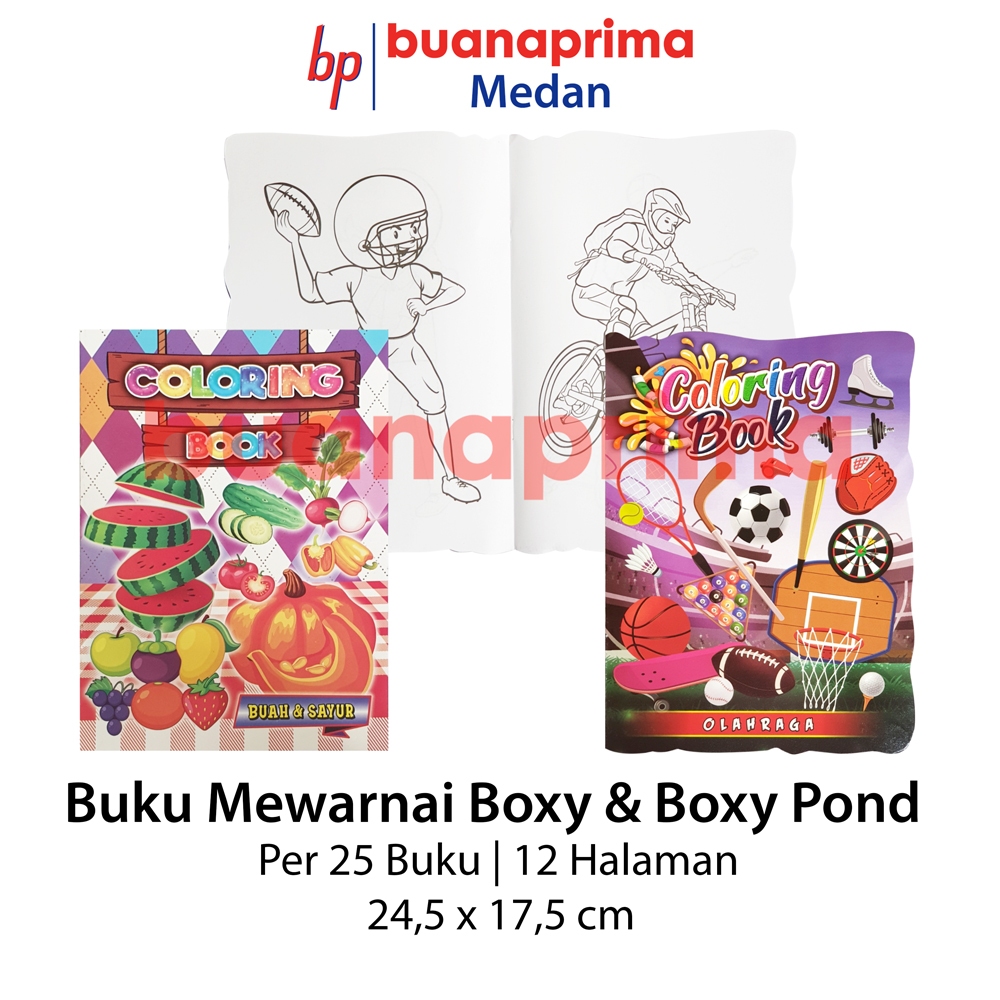 Jual Buku MEWARNAI BOXY 1 PACK isi 25 Buku Boxy Pond Coloring Book Buku ...