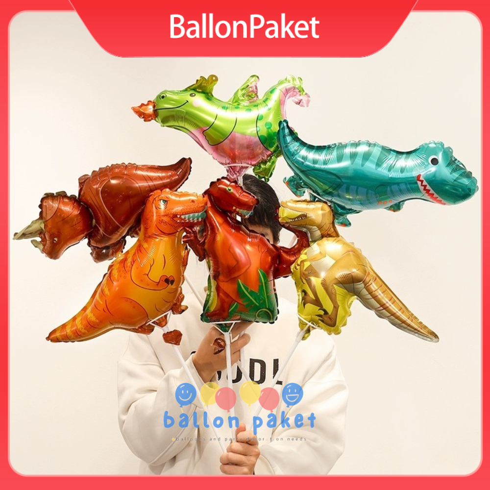 Jual Balon Foil Mini Dinosaurus Balon Karakter Animal Dino Jurassic ...