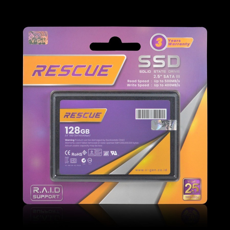 Jual SSD Sata V-GeN Rescue 128GB SATA 3 2.5" Solid State Drive | Shopee ...
