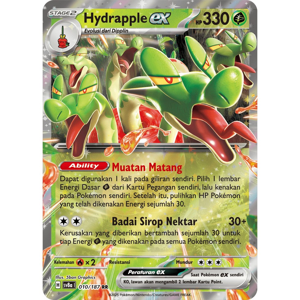 Jual Pokemon TCG Indonesia sv8a Hydrapple ex 010/187 RR | Shopee Indonesia