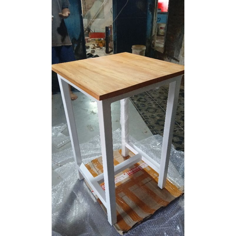 Jual meja bar/meja tamu/meja cafe P45 x L45 X T80 cm bahan besi 4 x 4 ...
