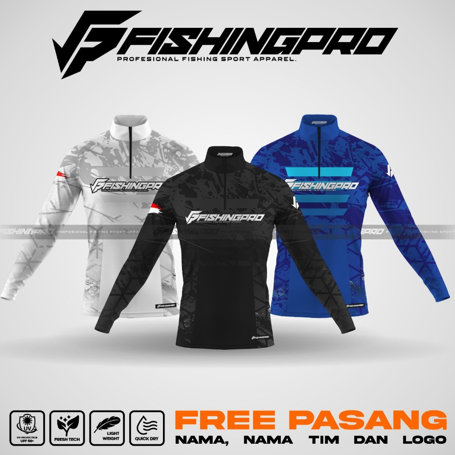 Jual Jersey Baju Mancing Fishingpro Laut/Muara/Kolam/Sungai Temporrary ...