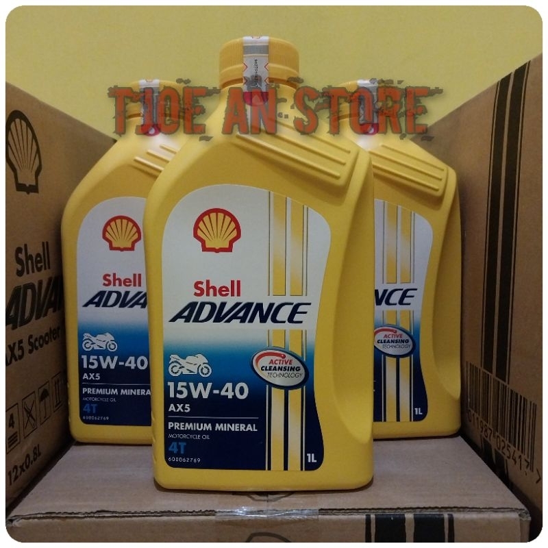 Jual Dijamin Ori Oli Motor Shell Advance AX5 15W-40 Manual 1L | Shopee ...