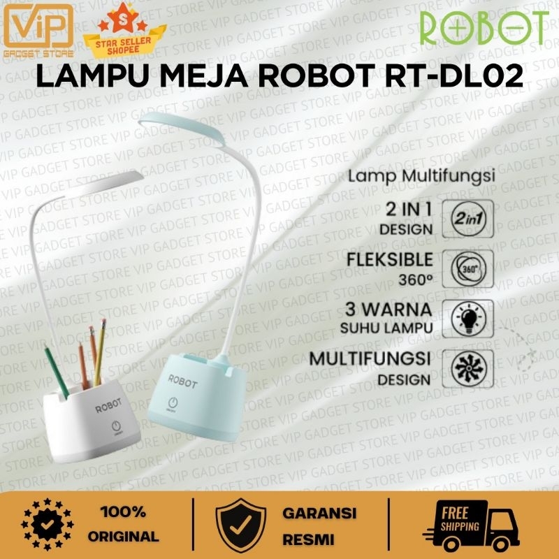 Jual ROBOT RT-DL02 LAMPU BELAJAR FLEKSIBEL RECHARGEABLE MULTIFUNGSI ...
