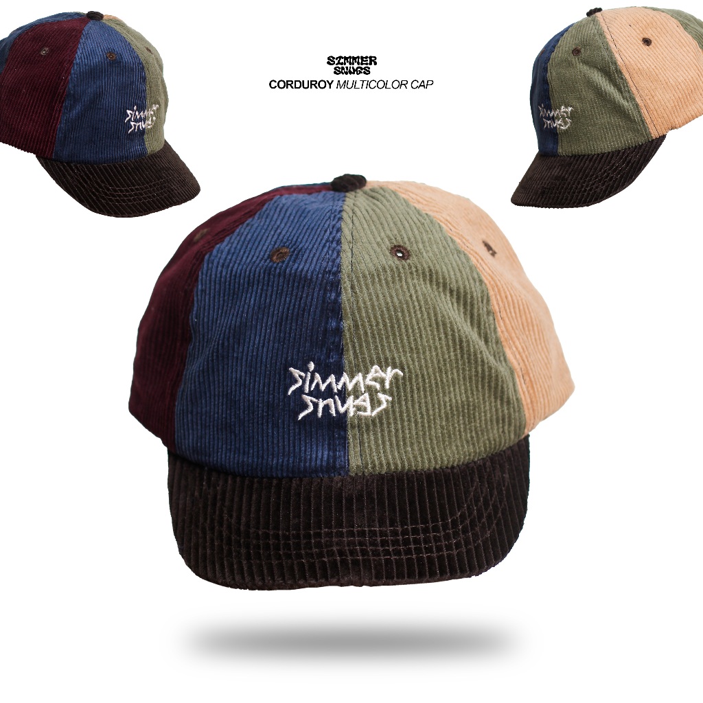Jual Corduroy Baseball Hat 6 Panel - Multicolor Polo Cap - Simmer Snugs ...