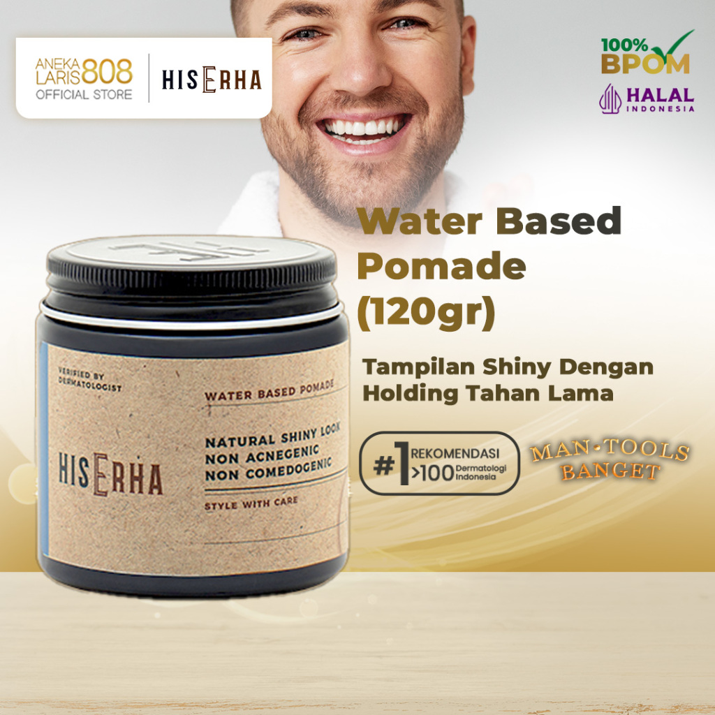 Jual HISERHA Waterbased Pomade 120g - Pomade Rambut Pria Gaya Rambut ...
