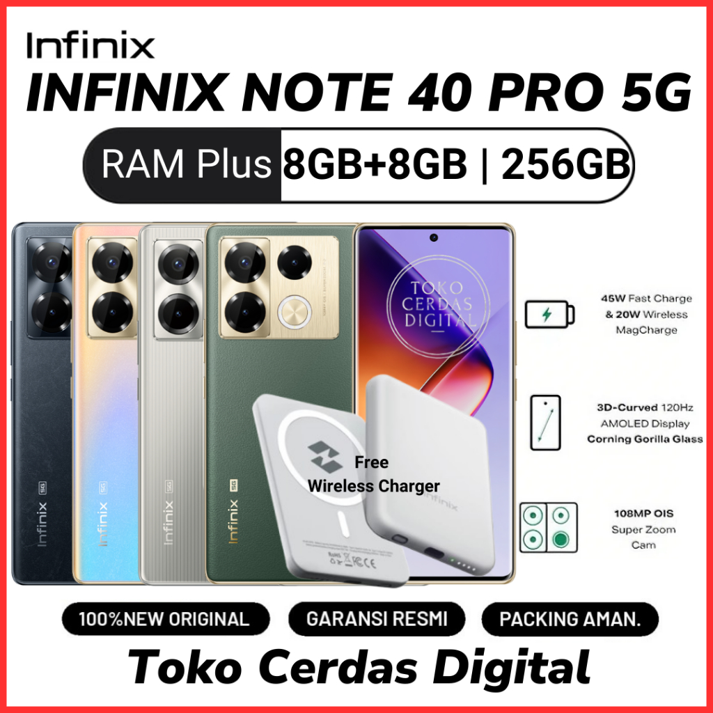 Jual Infinix Note 40 Pro 5G 8/256GB Garansi Resmi 12 Bulan | Note40Pro5G | Note40 | Note40Pro ...