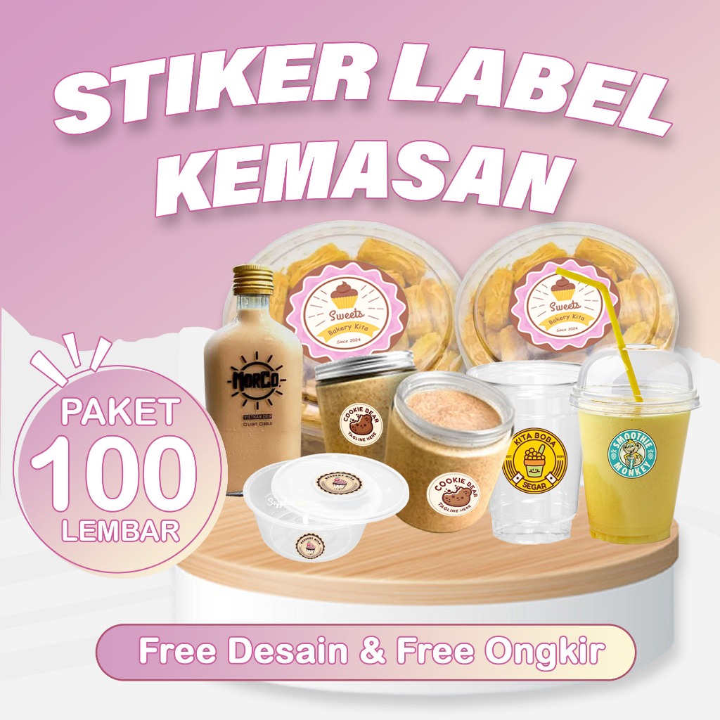Jual Stiker Label 100PCS Chromo / Vinyl Paket Plus Cutting Cetak ...
