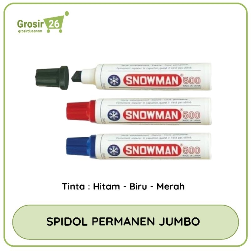 Jual (1 pcs) spidol permanen marker / tidak bisa di hapus jumbo snowman ...