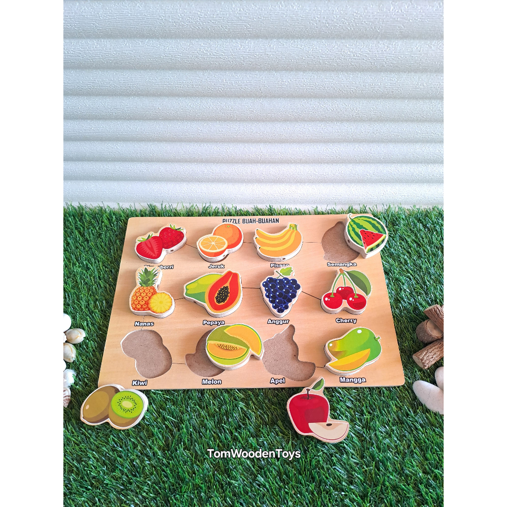 Jual Mainan Edukatif Puzzle Buah-Buahan Mainan Anak TK Paud | Shopee ...