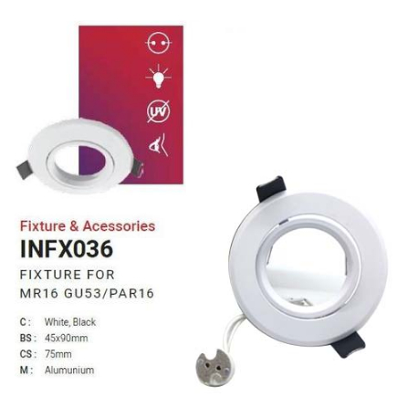 Jual Inlite Fitting Lampu Spotlight MR 16 Rumah Kap Halogen MR16 Spot ...