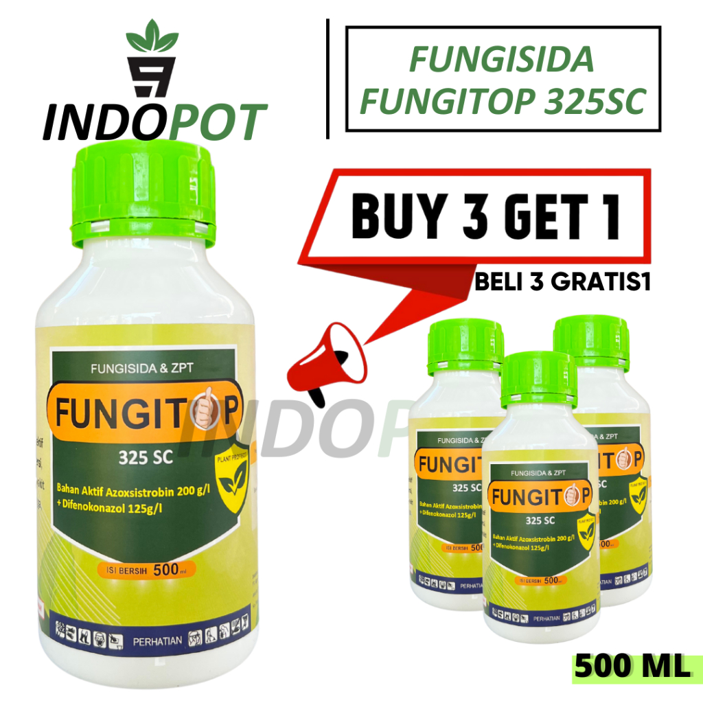 Jual Stok Baru FUNGITOP 325 SC Fungisida+ZPT 500ML Untuk Melindungi ...