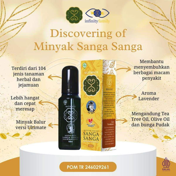 Jual MINYAK BALUR SANGA SANGA 100ML ORIGINAL BY PT KUTUS KUTUS HERBAL ...