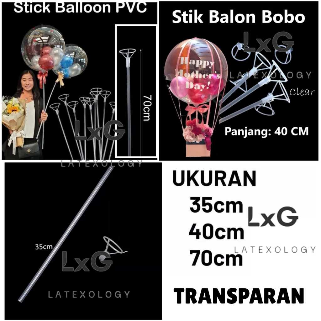 Jual Stick Cup Balon Besar. Stik Cup PVC BOBO 35,40,70cm (ECER) Stik ...