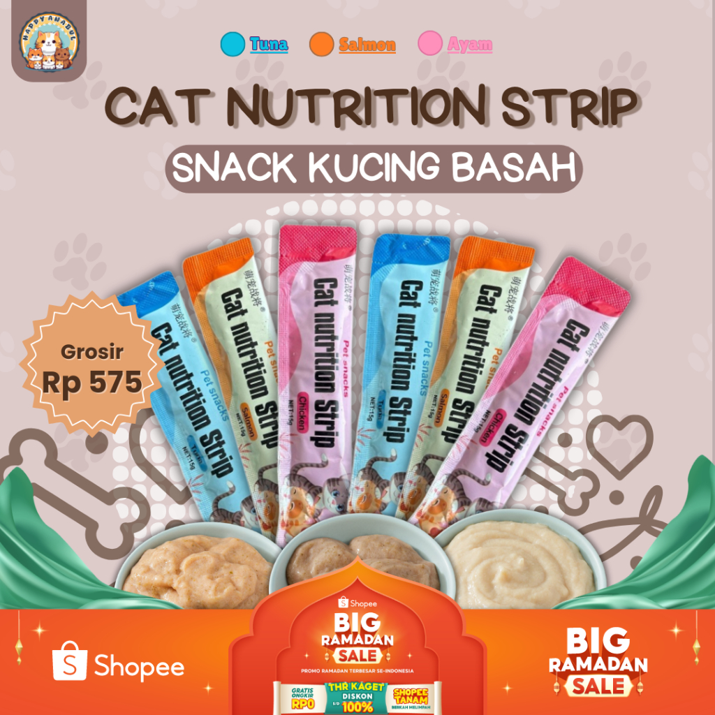 Jual SNACK KUCING CREAMY 15GR PENUH NUTRISI DAGING SEGAR CAT NUTRITION ...