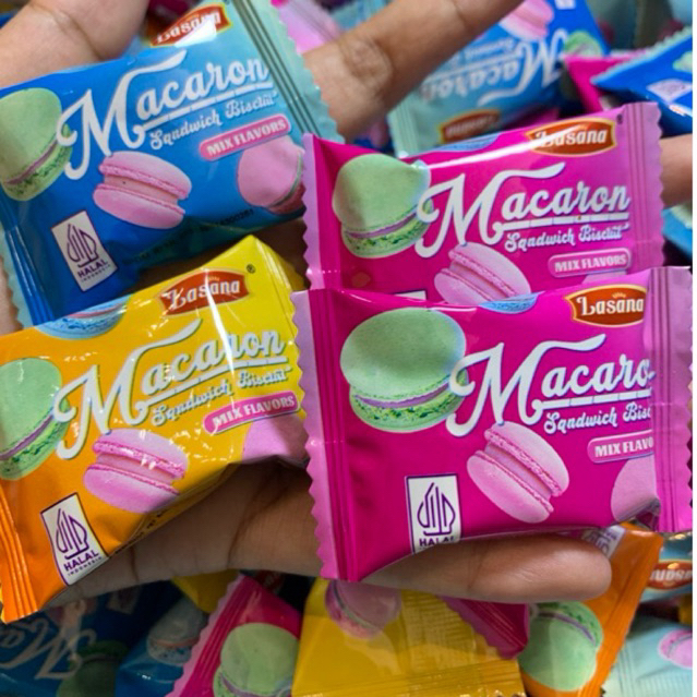 Jual LASANA - 100gr Macaron Mix / Sandwich Biscuit / Mix Flavors ...