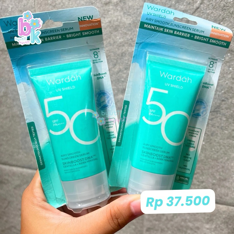 Jual Wardah UV Shield Airy Smooth Sunscreen Serum SPF 50 PA ...