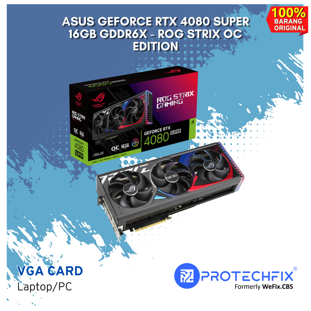 Jual VGA CARD Asus GeForce RTX 4080 SUPER 16GB GDDR6X - ROG Strix OC ...
