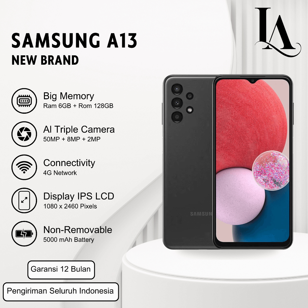 Jual SAMSUNG GALAXY A13 RAM 6/128GB SMARTPHONE 4G GARANSI 12 BULAN ...