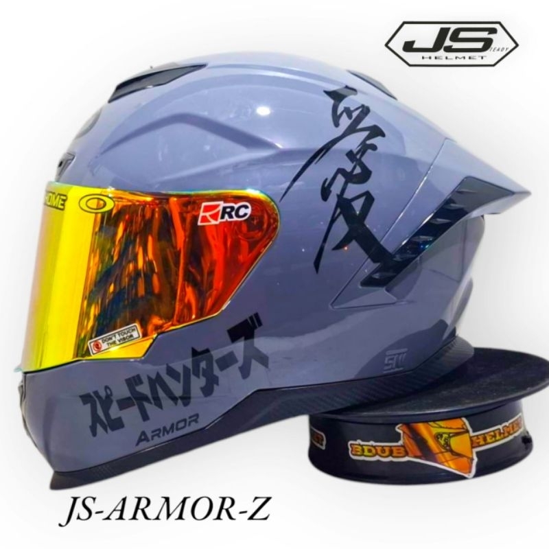 Jual Helm Full face JS Armor Z gorila glos Kenji paket ganteng | Shopee ...