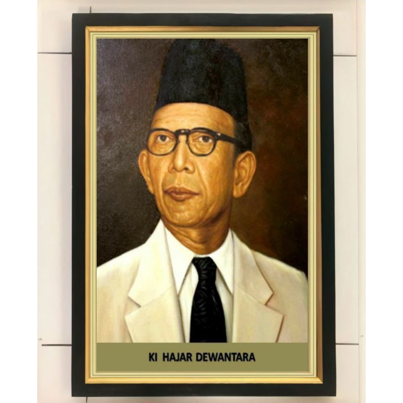 Jual hiasan dinding poster Ki hajar Dewantara plus bingkai ukuran 53×35 ...