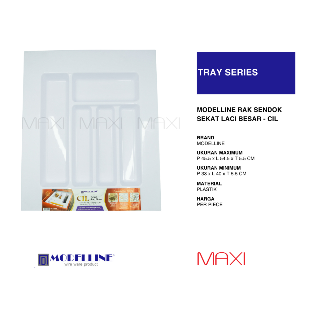 Jual MODELLINE - CIL / CIS - Rak Sendok /Cutlery Tray - White/Grey ...