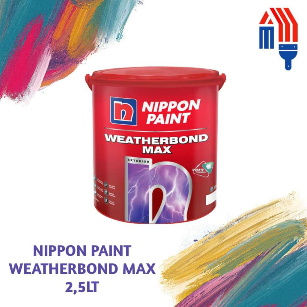 Jual Nippon Paint Weatherbond Max 2,5 Liter Galon / Cat Tembok ...