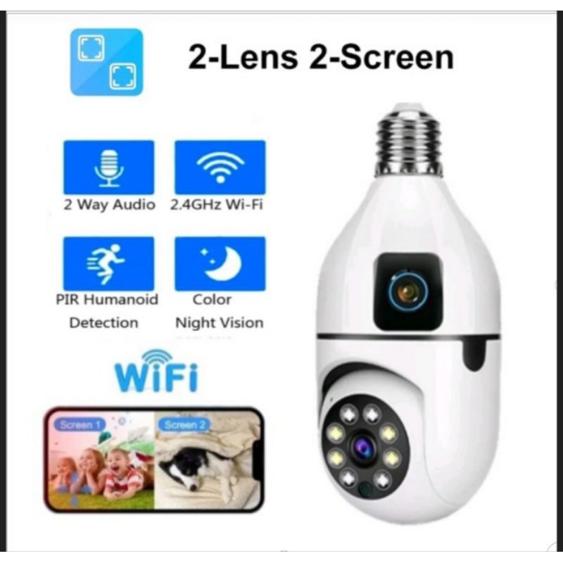 Jual IP CAMERA CCTV SPEED DOME PTZ BOHLAM LAMPU DUAL LENSA V380 PRO ...