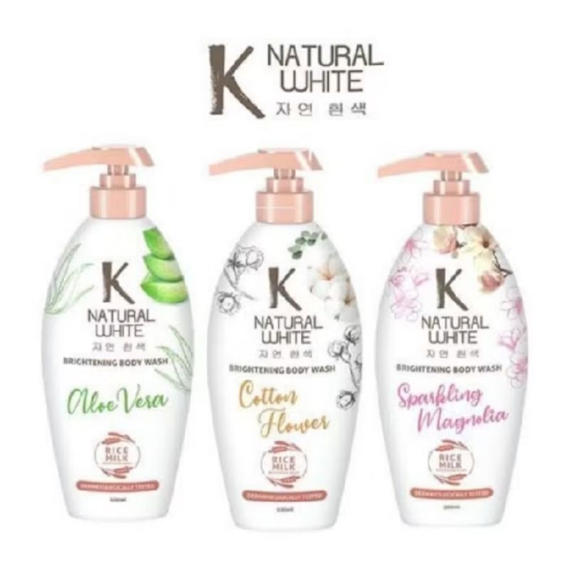 Jual K NATURAL WHITE BRIGHTENING BODY WASH 500 ML | Shopee Indonesia
