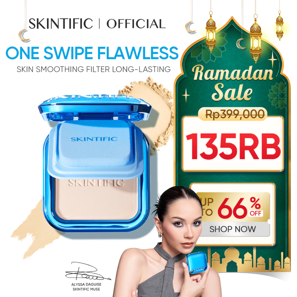 Jual SKINTIFIC - Ultra Cover Powder Foundation 9g Two Way Cake Pressed ...