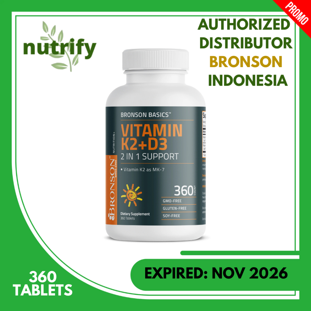 Jual Bronson Vitamin K2 D3 5.000 iu 360 Tablet | Shopee Indonesia