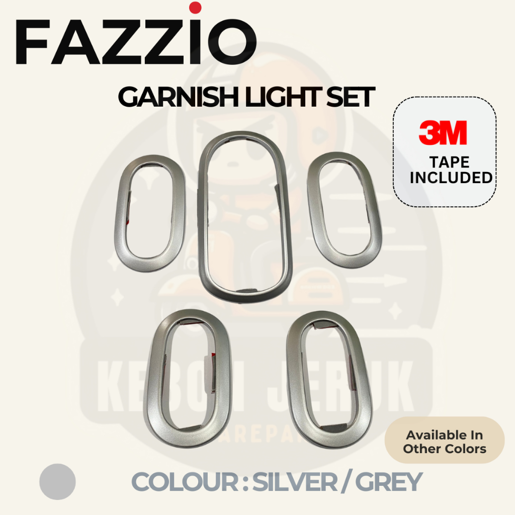 Jual Yamaha Mio Fazzio Garnish Light Cover Lis Lampu Set Silver Top ...
