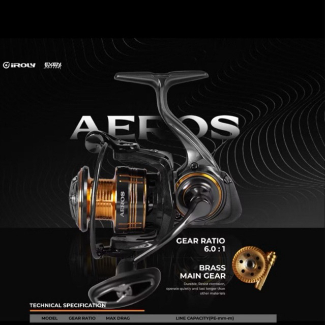 Jual Reel Iroly Aeros 2000/3000/4000 Hg -Power Handle High Gear | Shopee Indonesia