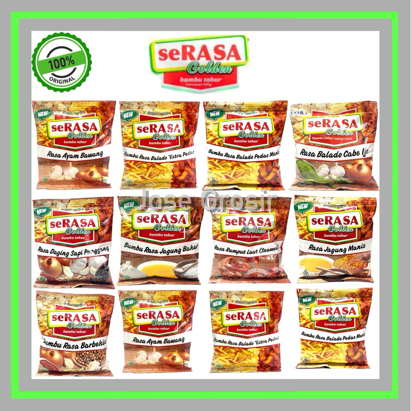 Jual Serasa Golden Bumbu Tabur 100gr Premium Bubuk Tabur Bumbu Keripik ...