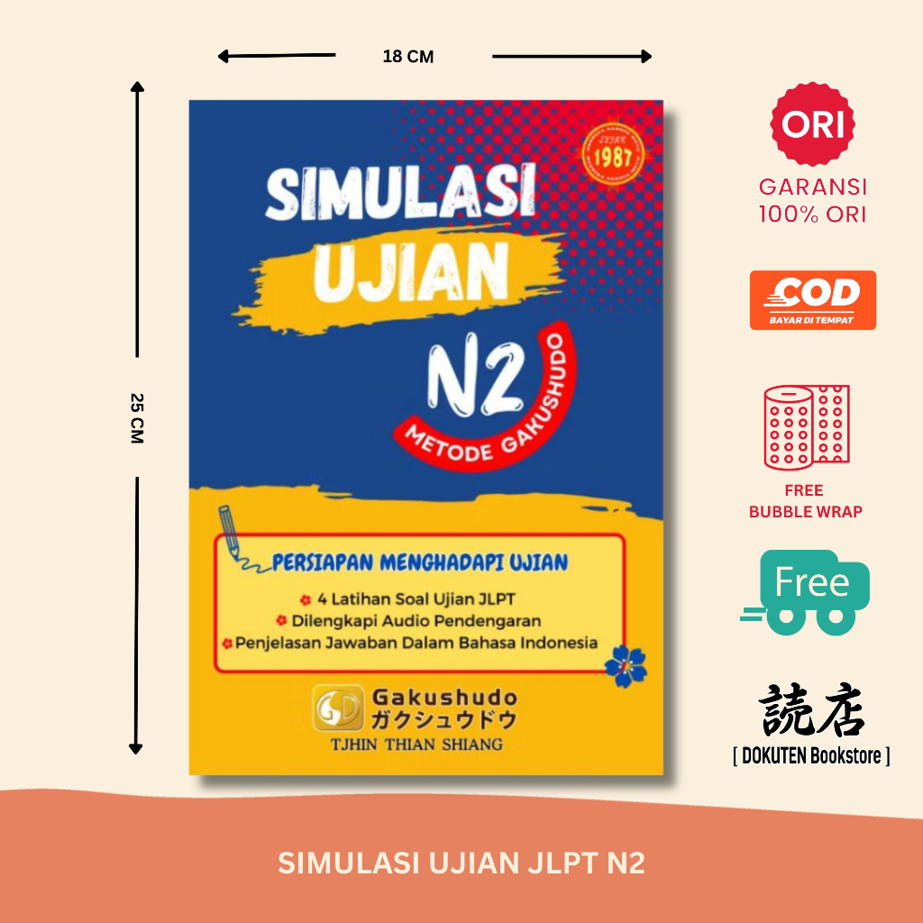Jual Simulasi Ujian Kemampuan Bahasa Jepang JLPT N2 Gakushudo ...