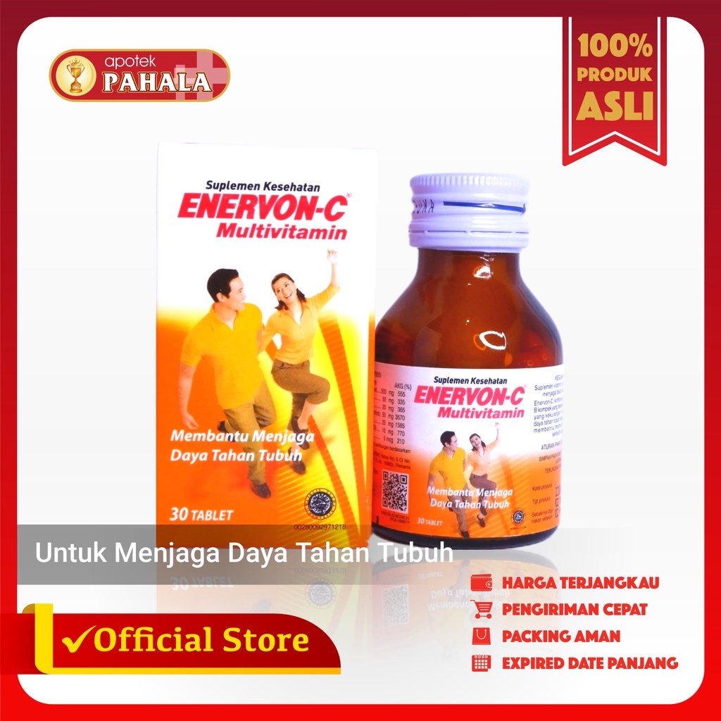 Jual Enervon C dan Active Botol 30 tab | Memenuhi Kebutuhan Vitamin C ...