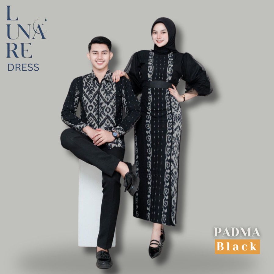Jual Set Couple Gamis Tenun Etnik Kekinian Set Dress Baju Kondangan ...
