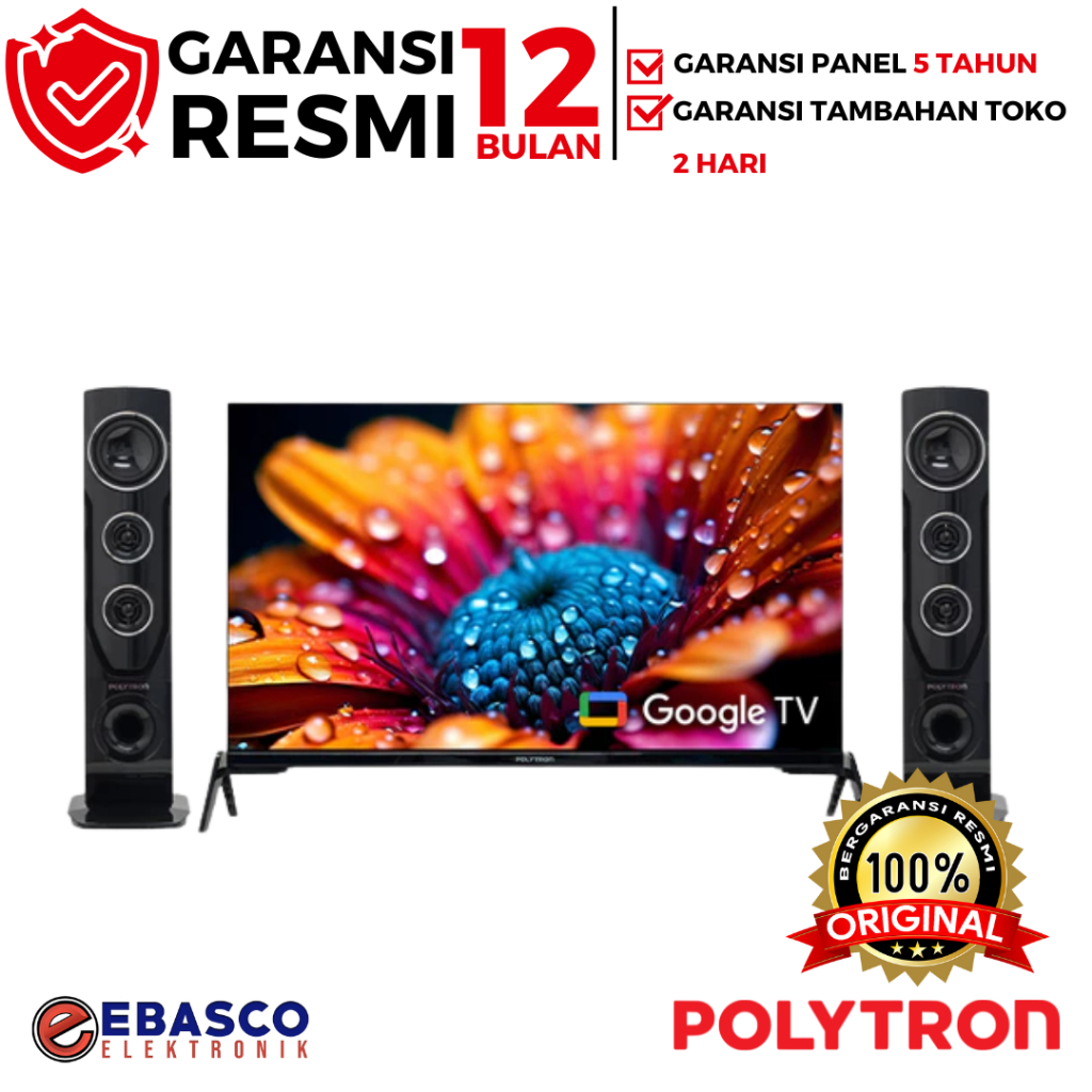 Jual POLYTRON SMART GOOGLE TV 32TG9055 32 INCH Resolusi FULL HD - Cinemax Speaker Tower | Shopee ...