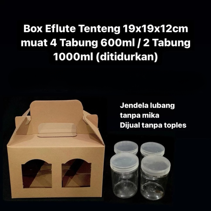 Jual Box Eflute Tenteng Muat 4 Tabung 600ml Dus Model Jendela ...