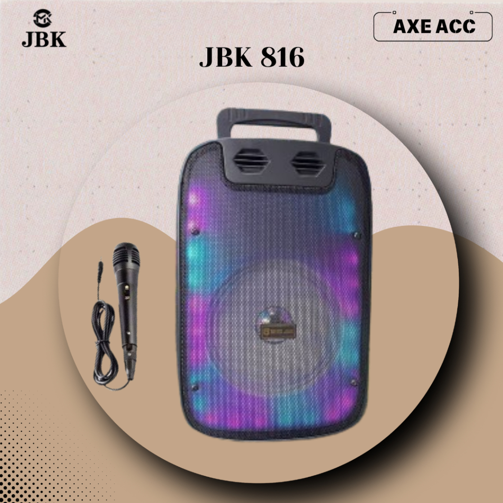 Jual SPEAKER JBK 816 BLUETOOTH FREE MIC 6.8 INCH MICROPHONE FREE KARAOKE | Shopee Indonesia