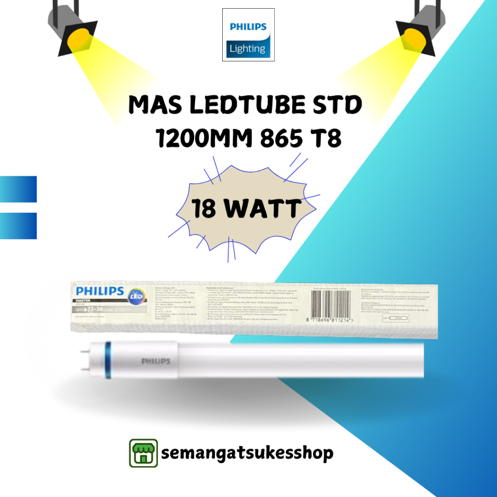 Jual Lampu Philips Mas LedTube STD 1200MM 18W 865 T8 | Shopee Indonesia
