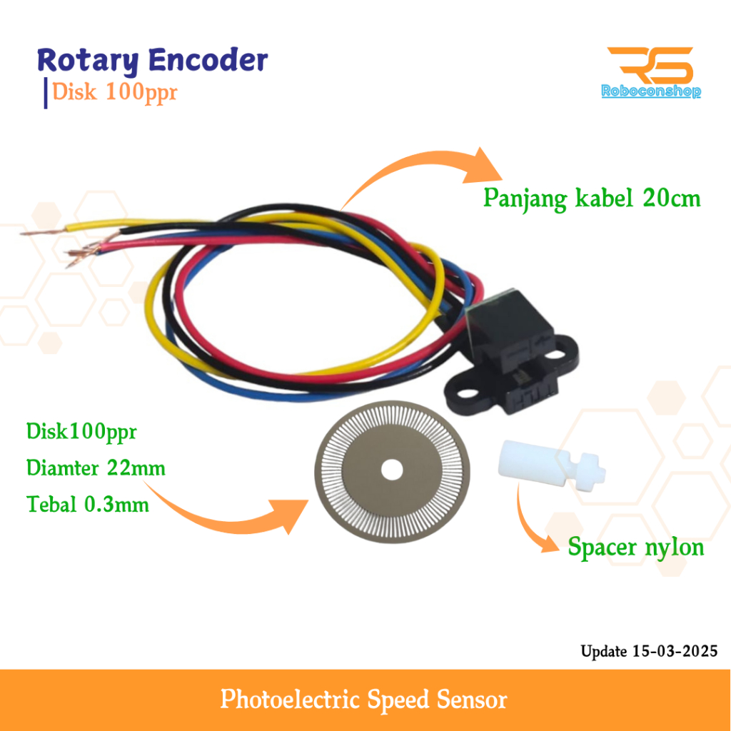 Jual Rotary Encoder Disk 100ppr Photoelectric Speed Sensor | Shopee ...