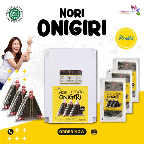 Jual NORI ONIGIRI MERK JAVA - NORI WRAPPER - NORI TRIANGLE - NORI SUSHI ...