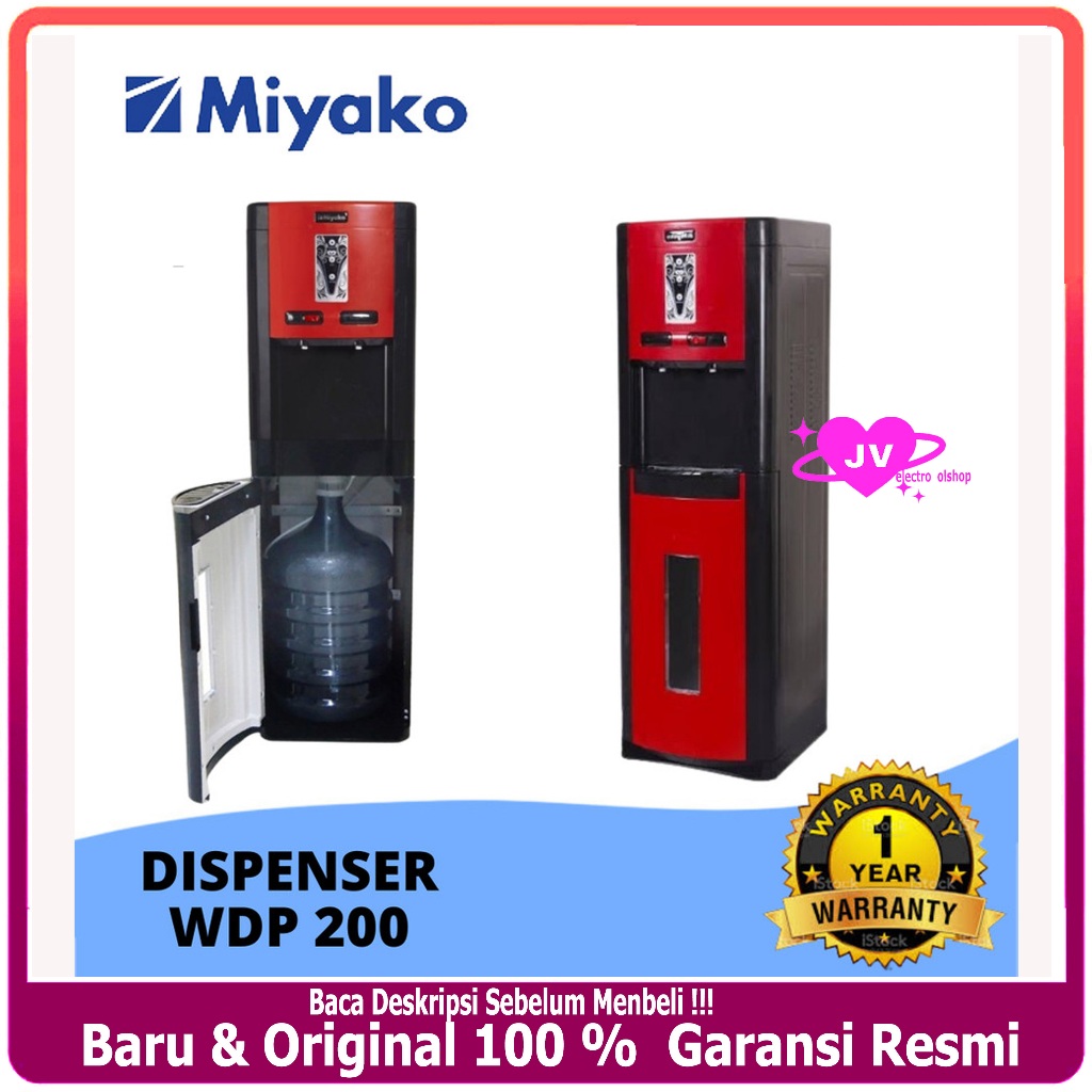 Jual Dispenser Galon Bawah MIYAKO WDP200 Panas - Normal / Dispenser ...