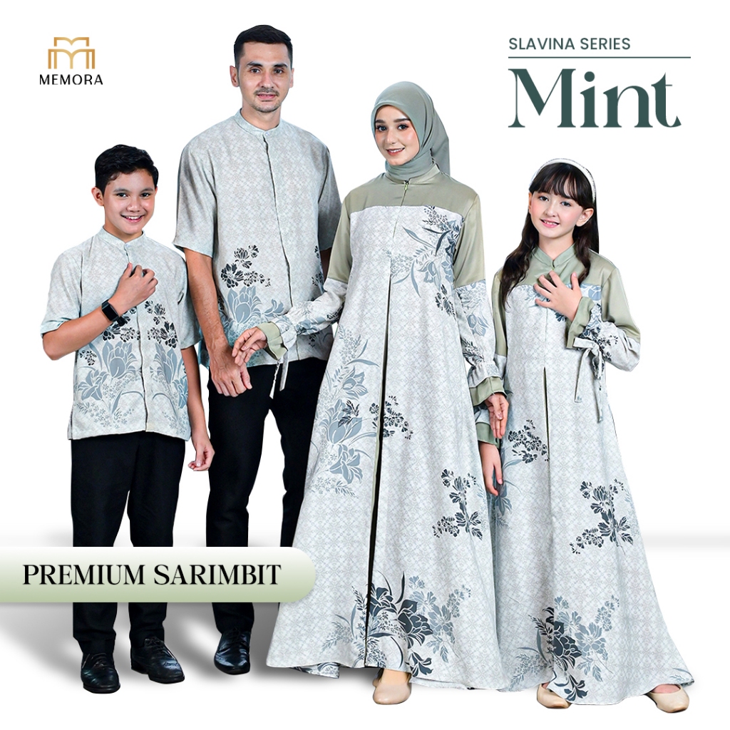 Jual Baju Couple Pasangan Lebaran 2025 Series SLAVINA MINT By Memora ...