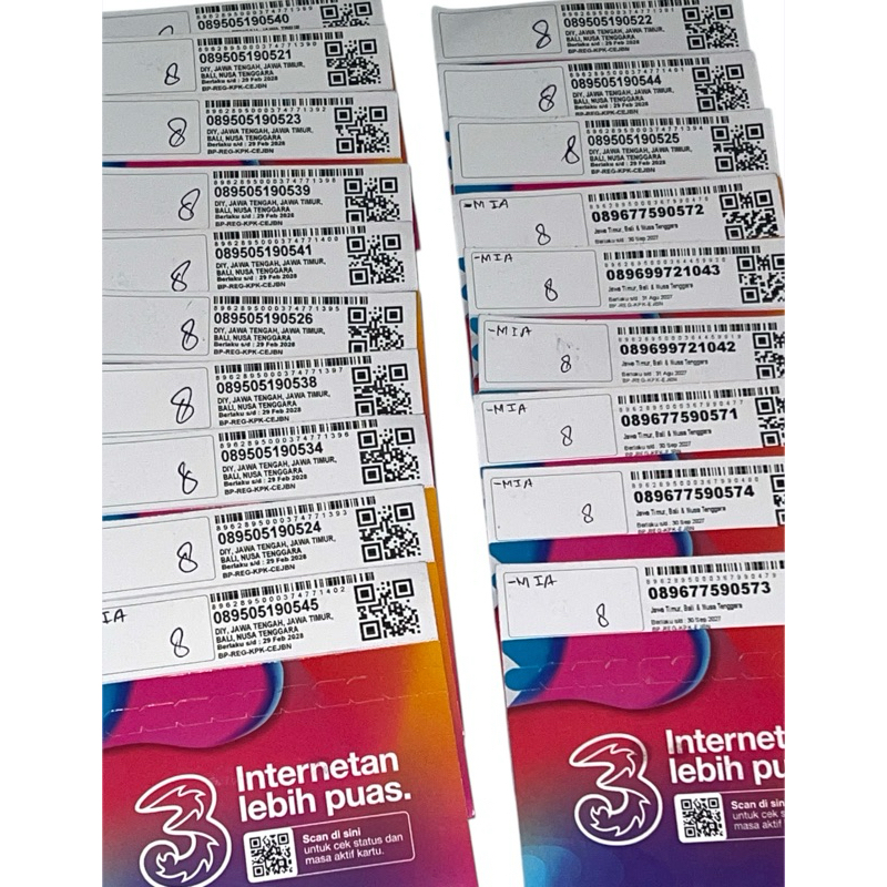 Jual KARTU PERDANA TRI 8GB KARTU TRI PERDANA TRI | Shopee Indonesia